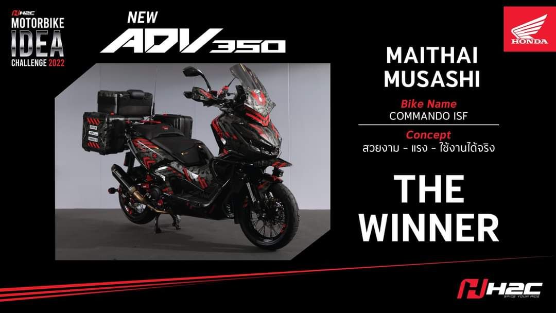 ประกาศผล H2C Motorbike Idea Challenge 2022 ในรุ่น Honda ADV350 สุดยิ่งใหญ่